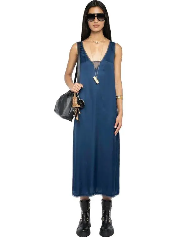 Zadig&Voltaire Renzo Satin Dress - Blue