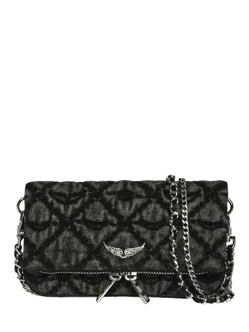 Zadig&Voltaire Rock Nano Monogram Clutch - Denim