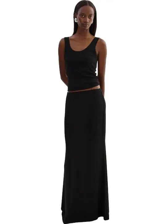 LAMARQUE Knit Maxi Skirt - Black