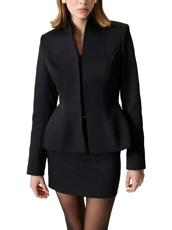 NOCTURNE Structured Blazer Jacket - Black