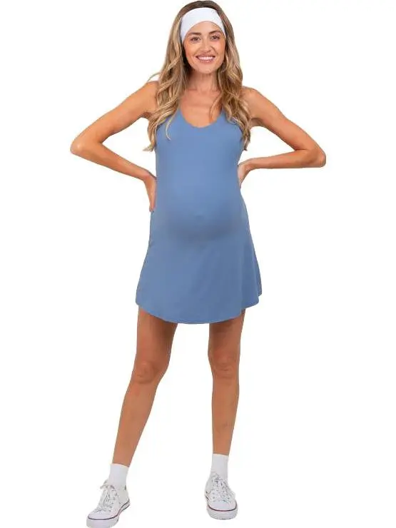 PINKBLUSH Tennis Racerback Romper Dress - Denim