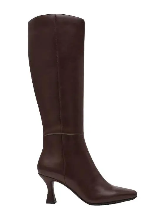 Anne Klein Knee High Stiletto Boots - Dark Brown