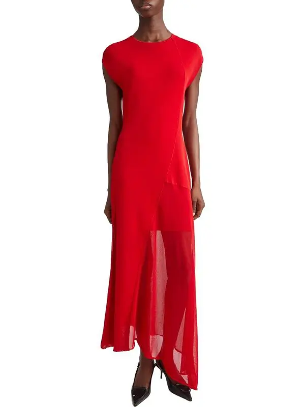 JASON WU Seamed Asymmetric Dress - Red