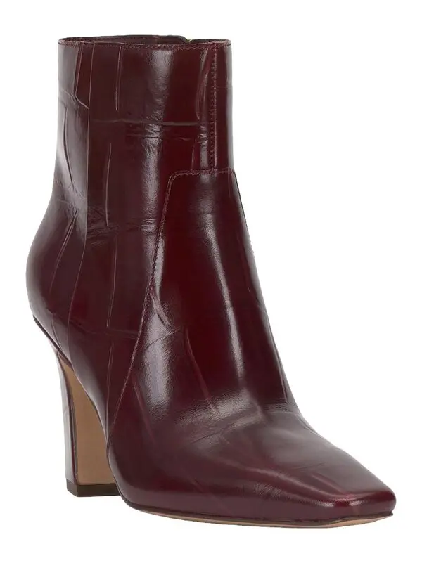 Vince Camuto Bayla Bootie - Plum Large Croc Leather