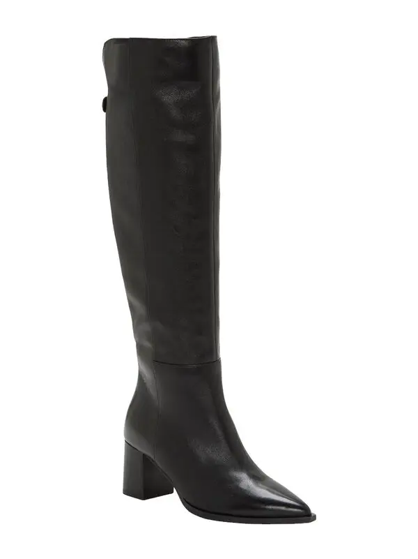 Vince Camuto Lilibet Knee High Boots - Black Cow Milk