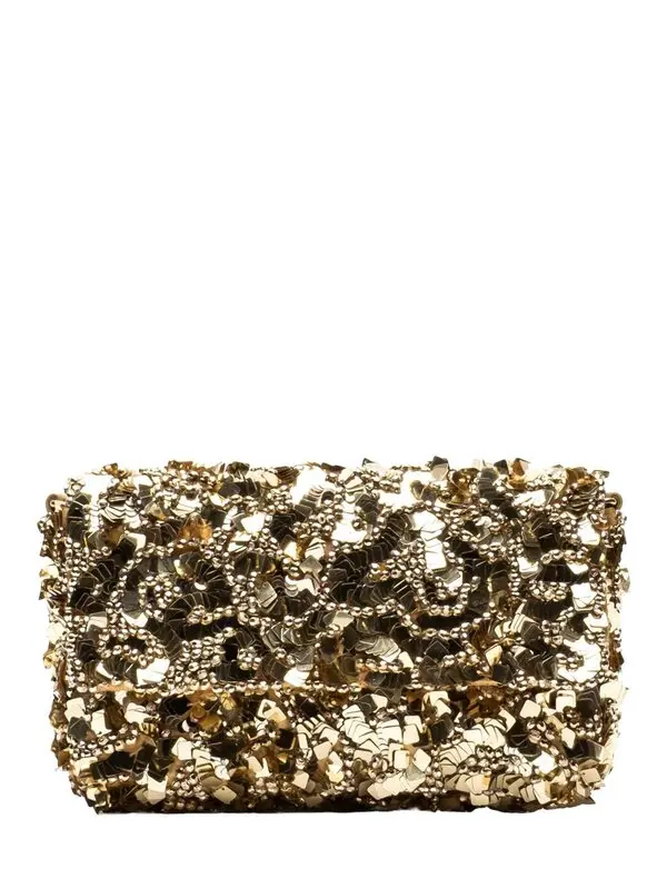 FRANCES VALENTINE Stardust Sequin Clutch - Gold