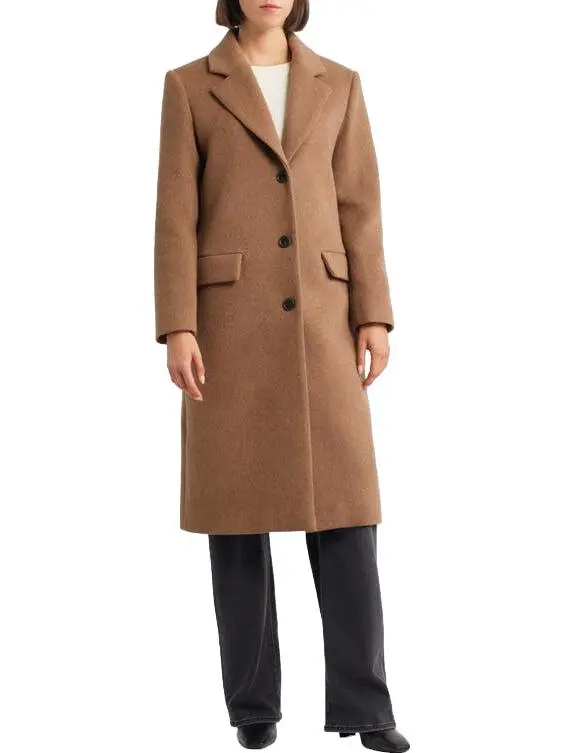 HISO Virgin Wool And Cashmere Blend Coat - Camel