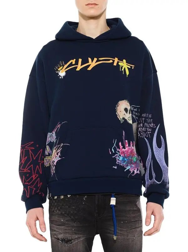 CULT OF INDIVIDUALITY Graphic Hoodie Sweatshirt - Black