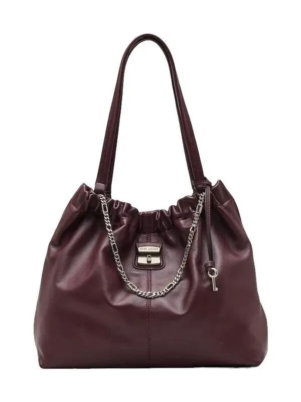 Marc Jacobs Cristina Leather Tote - Dark Plum
