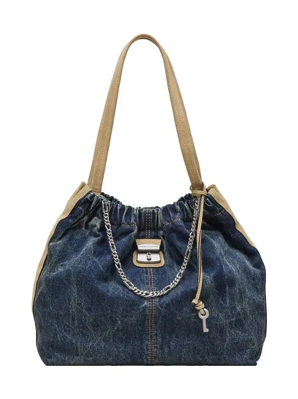 Marc Jacobs Cristina Leather Tote - Dark Wash Indigo