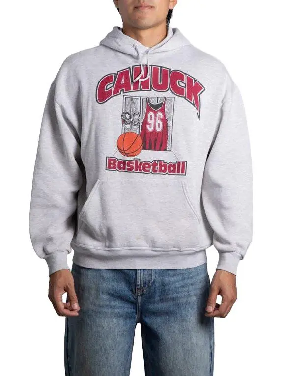 ELWOOD Vintage Canuck Basketball Hoodie - Grey