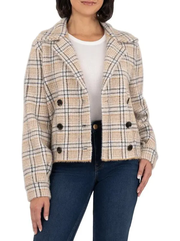 Kut From The Kloth Boxy Double-breasted Jacket - Cream