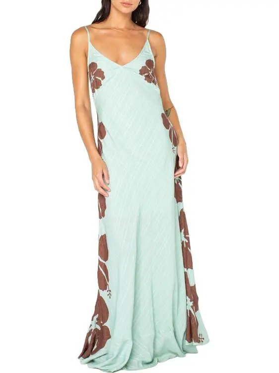 Roxy Lost Paradise Maxi Sundress - Cameo Grn
