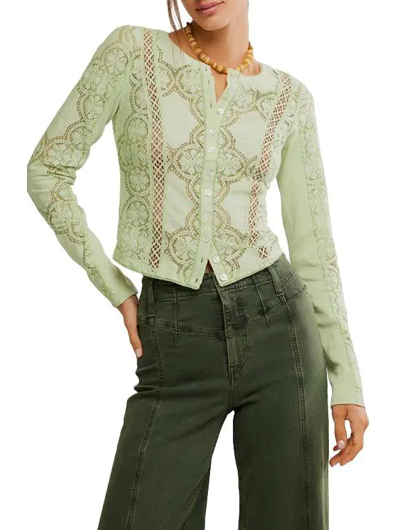Free People Jae Button-up Top - Fresh Green