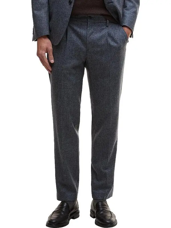 Barbour Kennsington Slim Fit Check Trousers - Navy