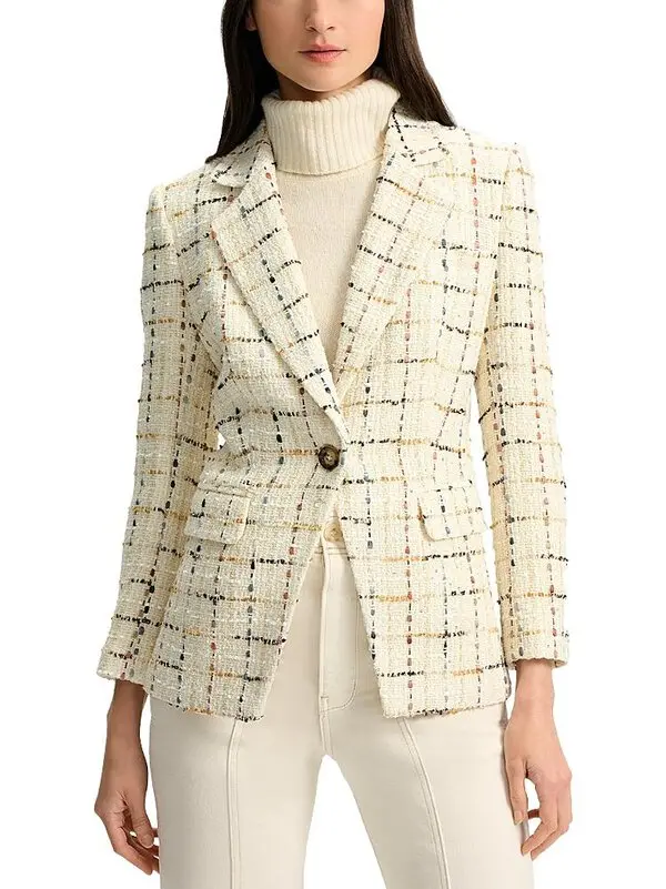 Veronica Beard Healy Dickey Jacket - Ecru Multi