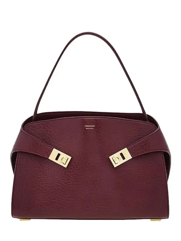 FERRAGAMO Hug Shoulder Bag - Plum