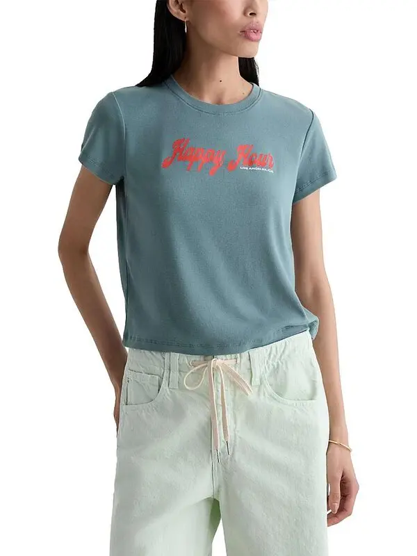 Ag Sadie Crew Cropped Tee - Cheers Hour