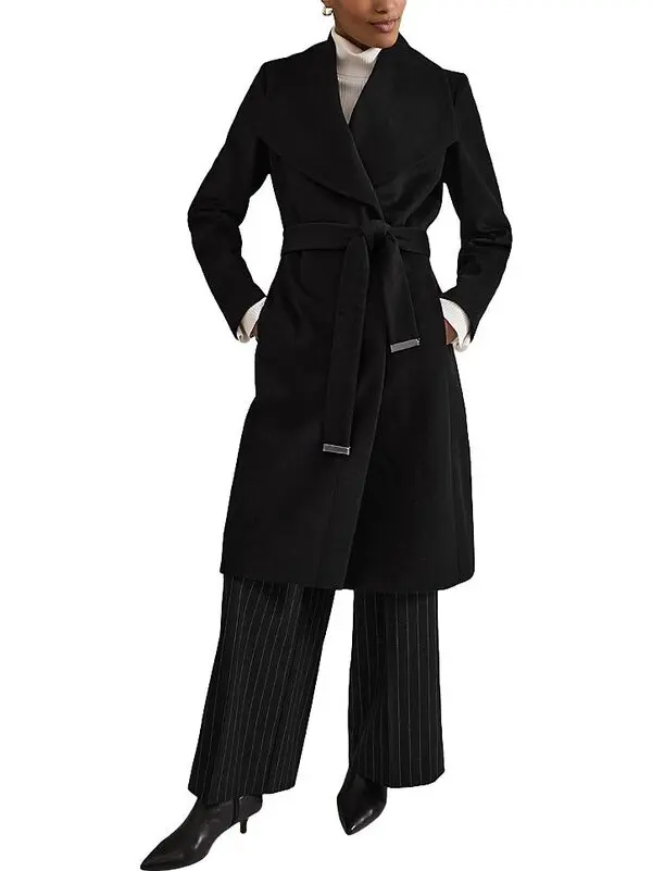 PHASE EIGHT Belted Coat - Black