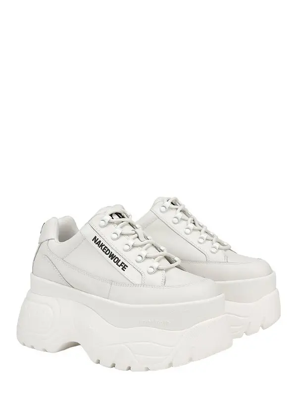 NAKED WOLFE Sprinter Platform Sneakers - White