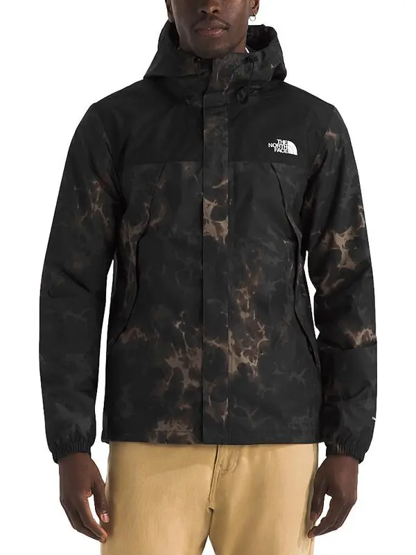 The North Face Printed Antora Hooded Jacket - Tnf Black Light Refractions/tnf Black