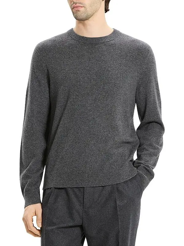 Theory Hilles Cashmere Sweater - Charcoal Melange