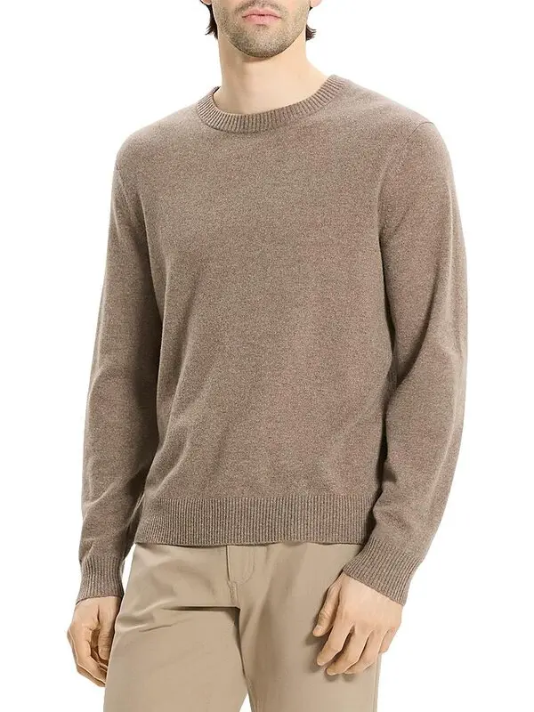 Theory Hilles Cashmere Sweater - Dark Feather Melange