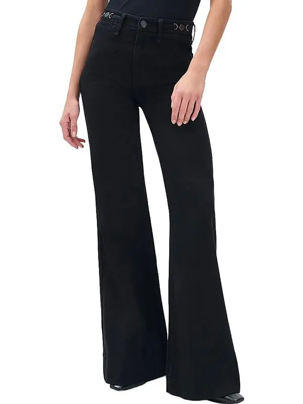 Rag & Bone Skylar High-rise Flared Trouser Jeans - Black