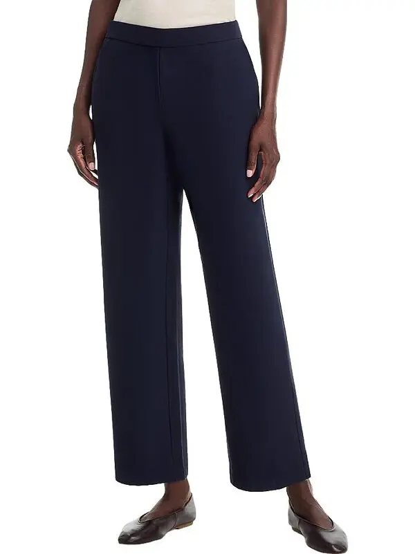 Eileen Fisher Straight Leg Linen Pants - Ink