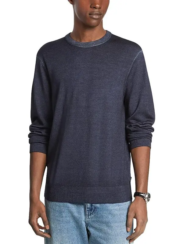 Michael Kors Merino Wool Garment Dyed Sweater - Midnight