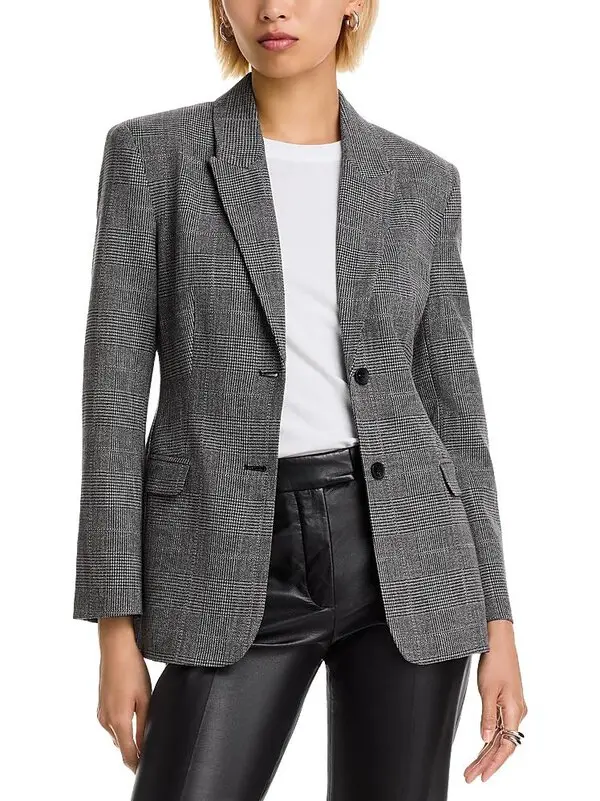 French Connection Owen Plaid Suiting Jacket - Charcoal