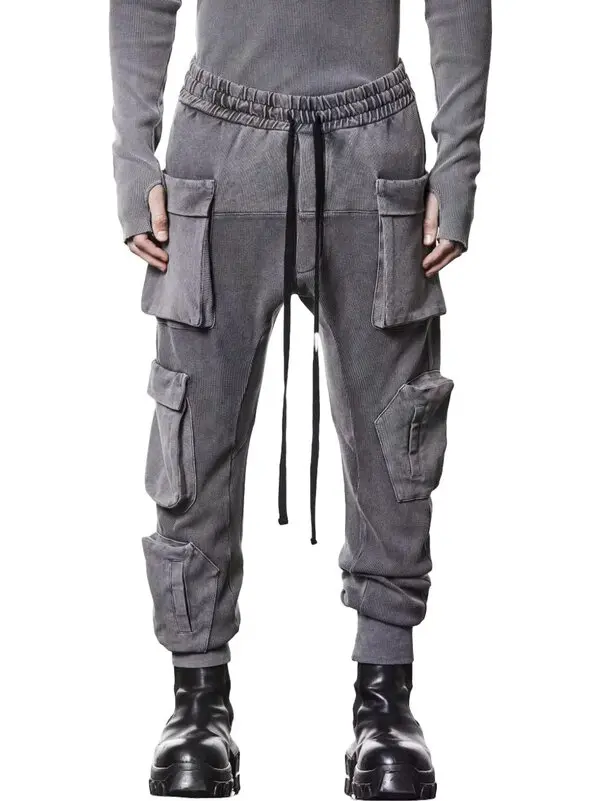THOM KROM Ribbed Cargo Trousers - Grey