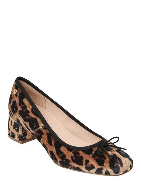 Jack Rogers Square Toe Block Heel Pumps - Leopard Multi