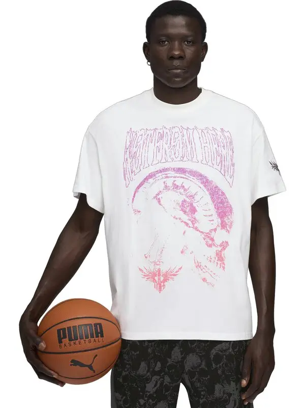 PUMA Lamelo Ball World Tour-nament Basketball T-shirt - White