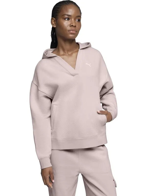 PUMA Elevated Essentials Jacquard Hoodie - Pink