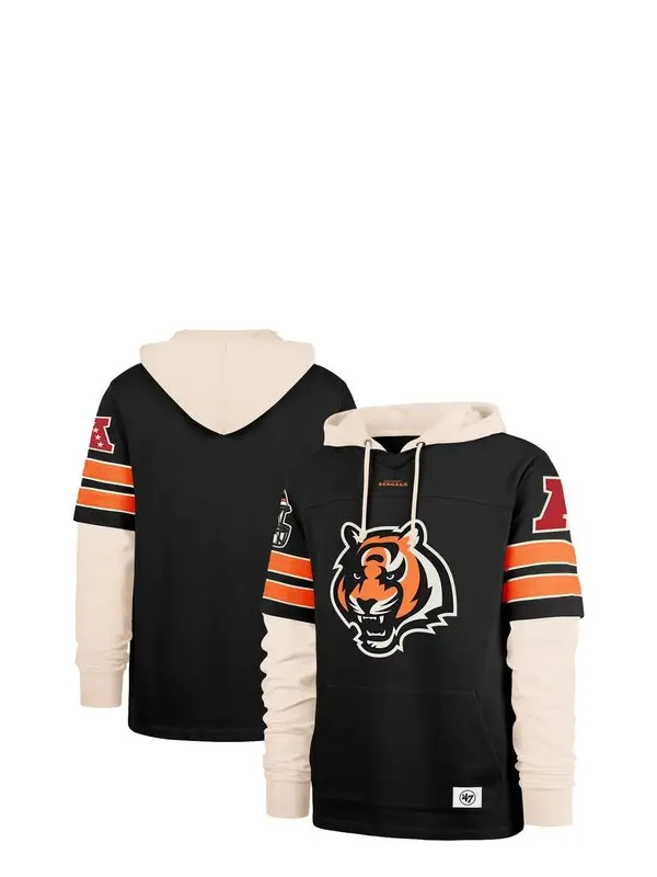 '47 Cincinnati Bengals Split Zone Cornerback Duo Hoodie - Black