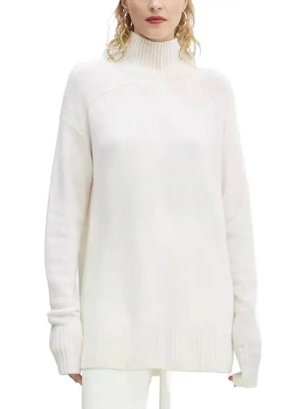 A.L.C. Cashmere High Neck Sweater - White