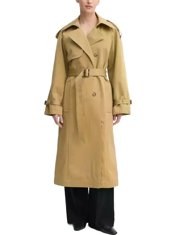 IVY OAK Belted Double-breasted Coat - Brown
