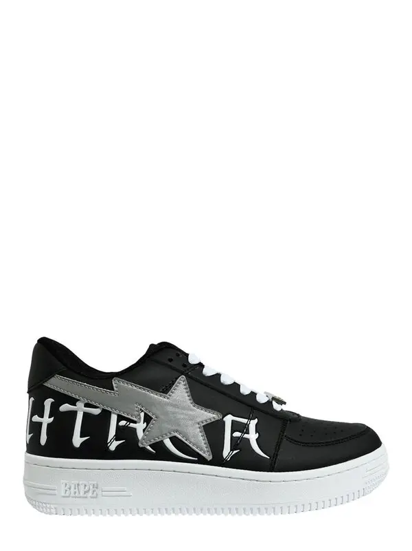 BAPE Sta Low Lettered Sneakers - Black