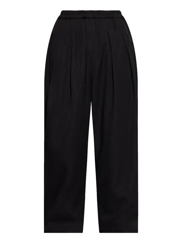 MAISON MARGIELA Drawstring Wool Trousers - Black