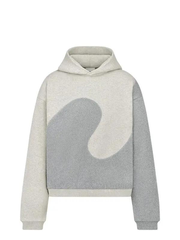 Dior X Erl Relaxed Fit Hooded Sweatshirt - Grey