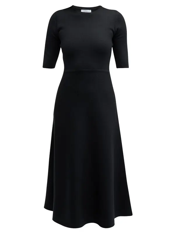 Gabriela Hearst Seymore Cashmere-blend Midi Dress - Black