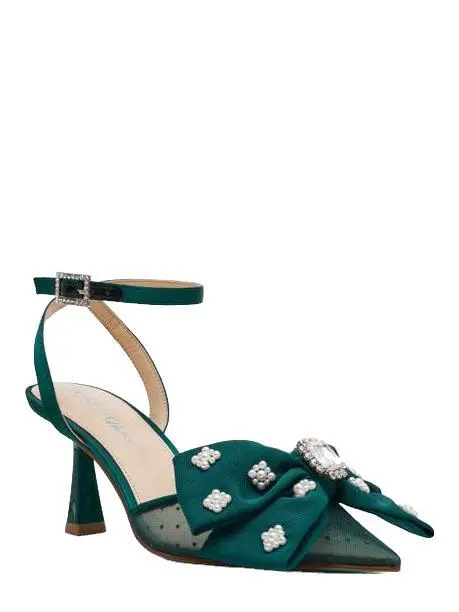 Betsey Johnson Mark Ankle Strap Pumps - Emerald