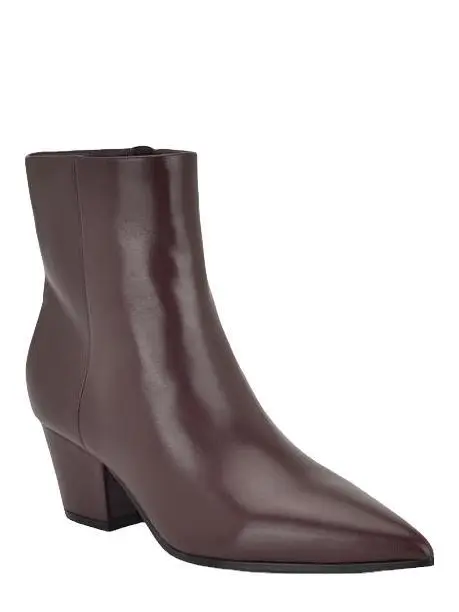 Nine West Savie Block Heel Bootie - Dark Red