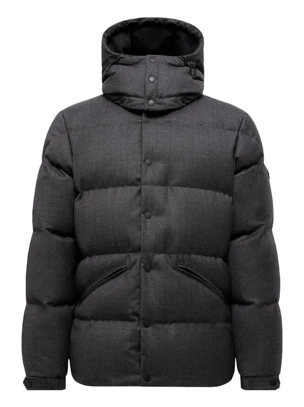 Moncler Eawy Hooded Wool Down Jacket - Black