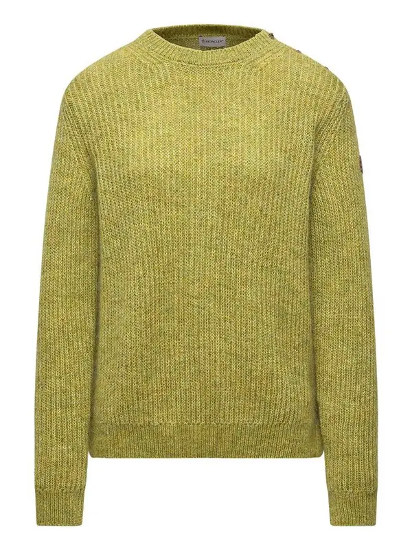 Moncler Mohair And Wool Blend Sweater - Green