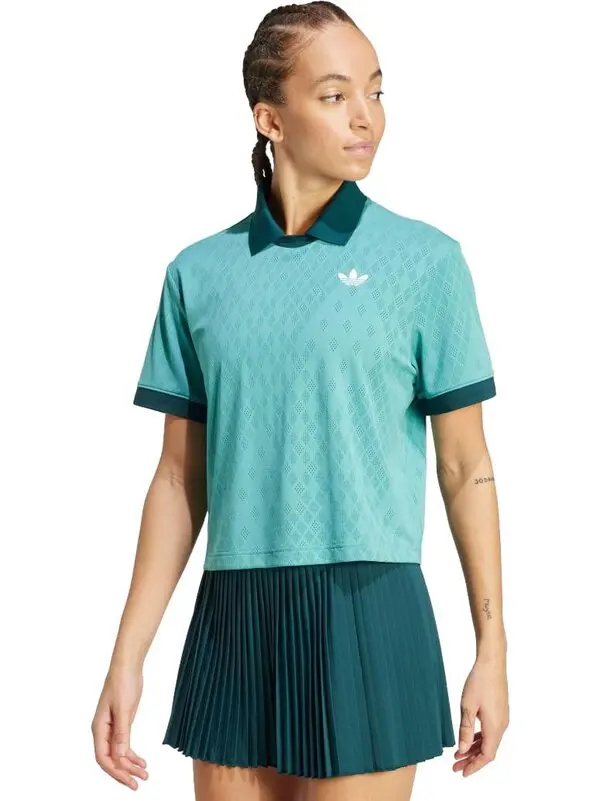Adidas Tennis Pro Climacool Polo Shirt - Powder Teal