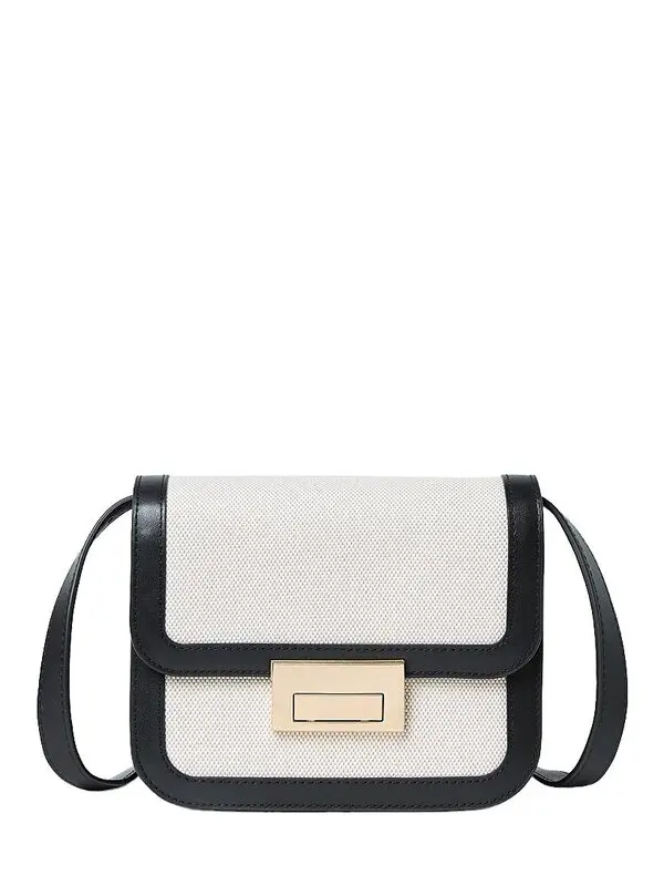 LOEFFLER RANDALL Desi Leather Crossbody - Black/white
