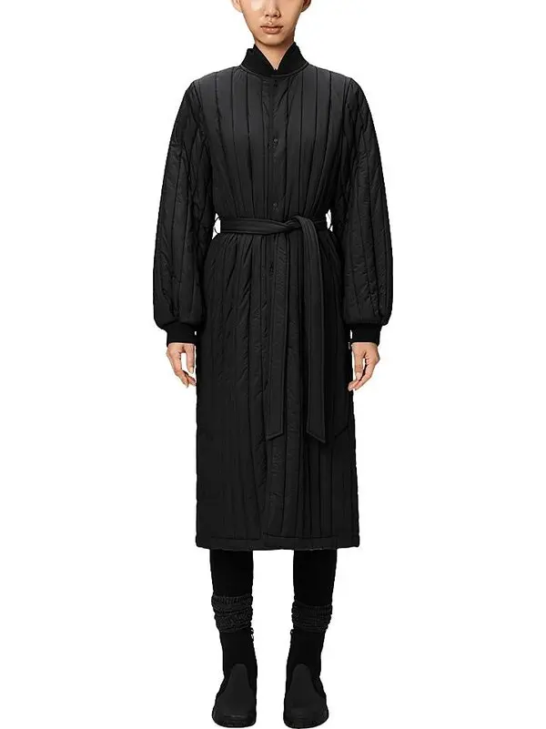 Rains Banja Belted Coat - Black