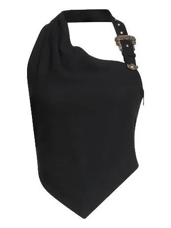 Versace Crepe Crop Top - Black